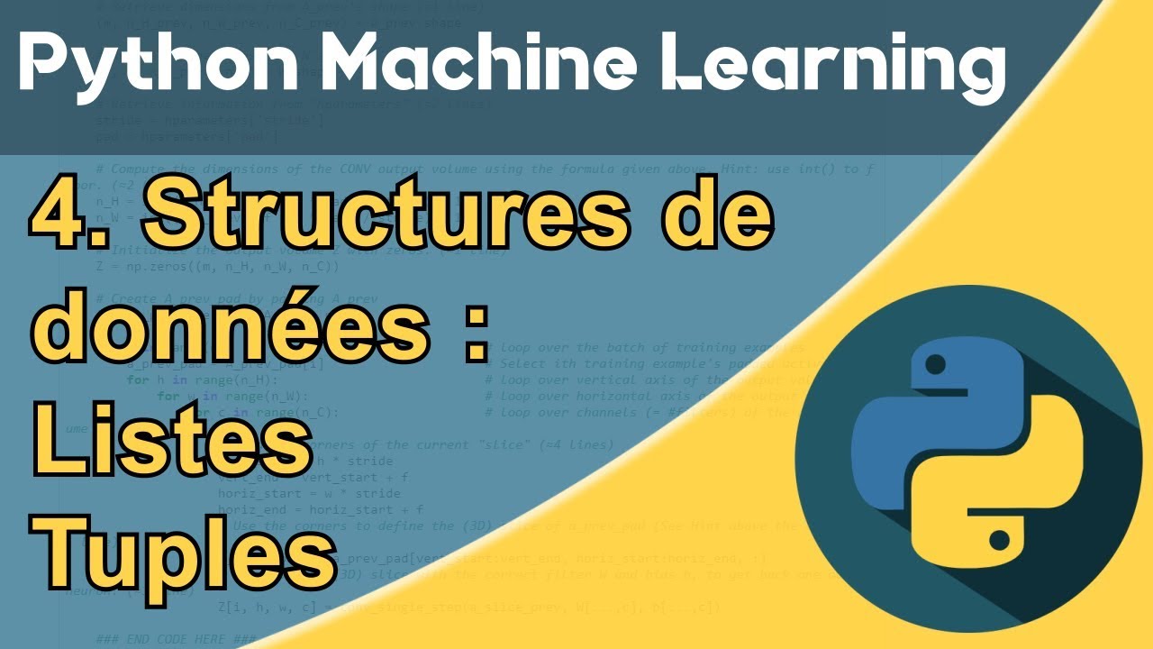 Formation Python - Machine Learning 4/30 : listes et tuples