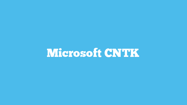 Microsoft CNTK - ActuIA